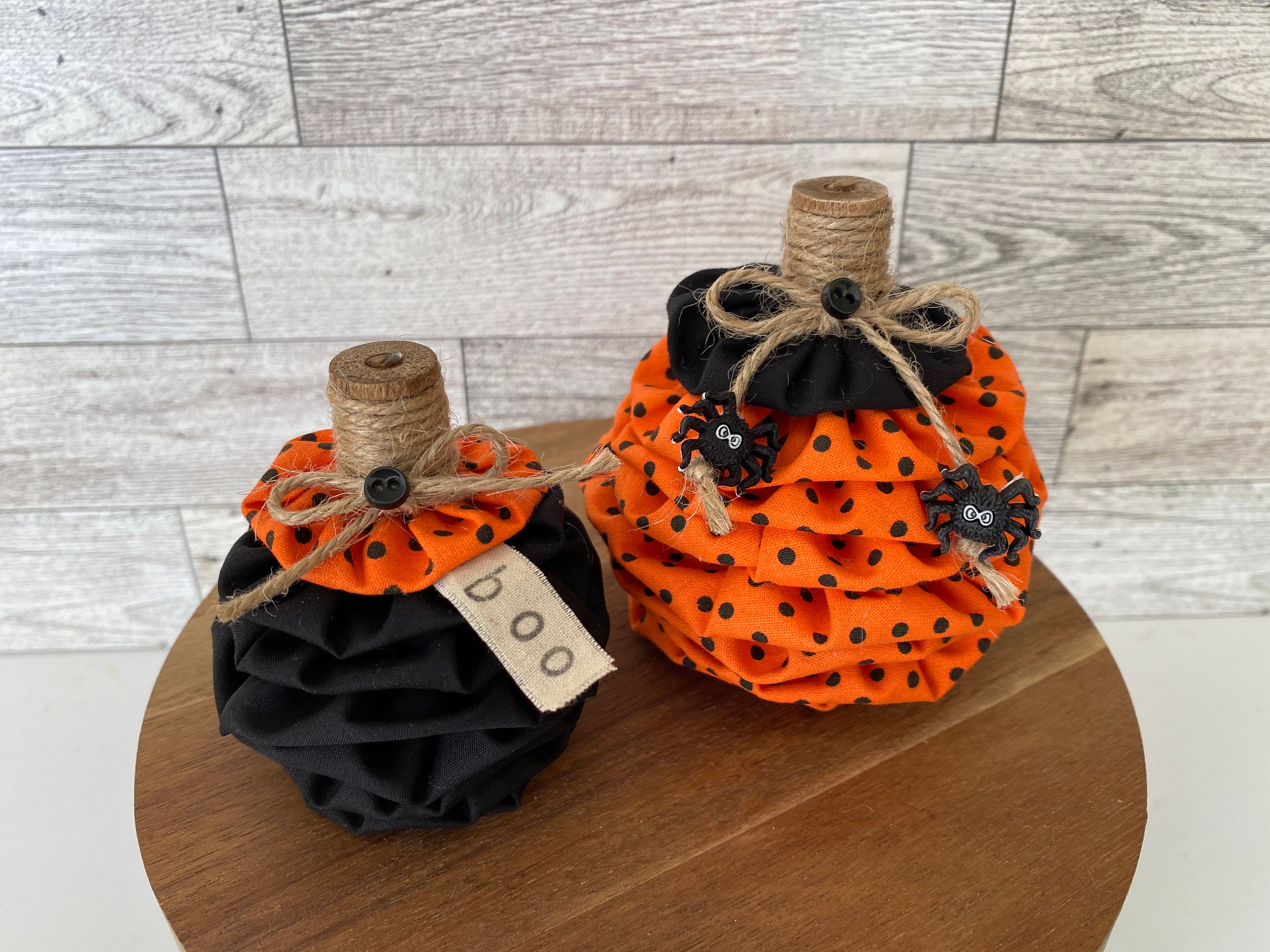 Halloween Fabric Pumpkin Yo-yo Pumpkin Yo-yo Fabric Pumpkin - Etsy