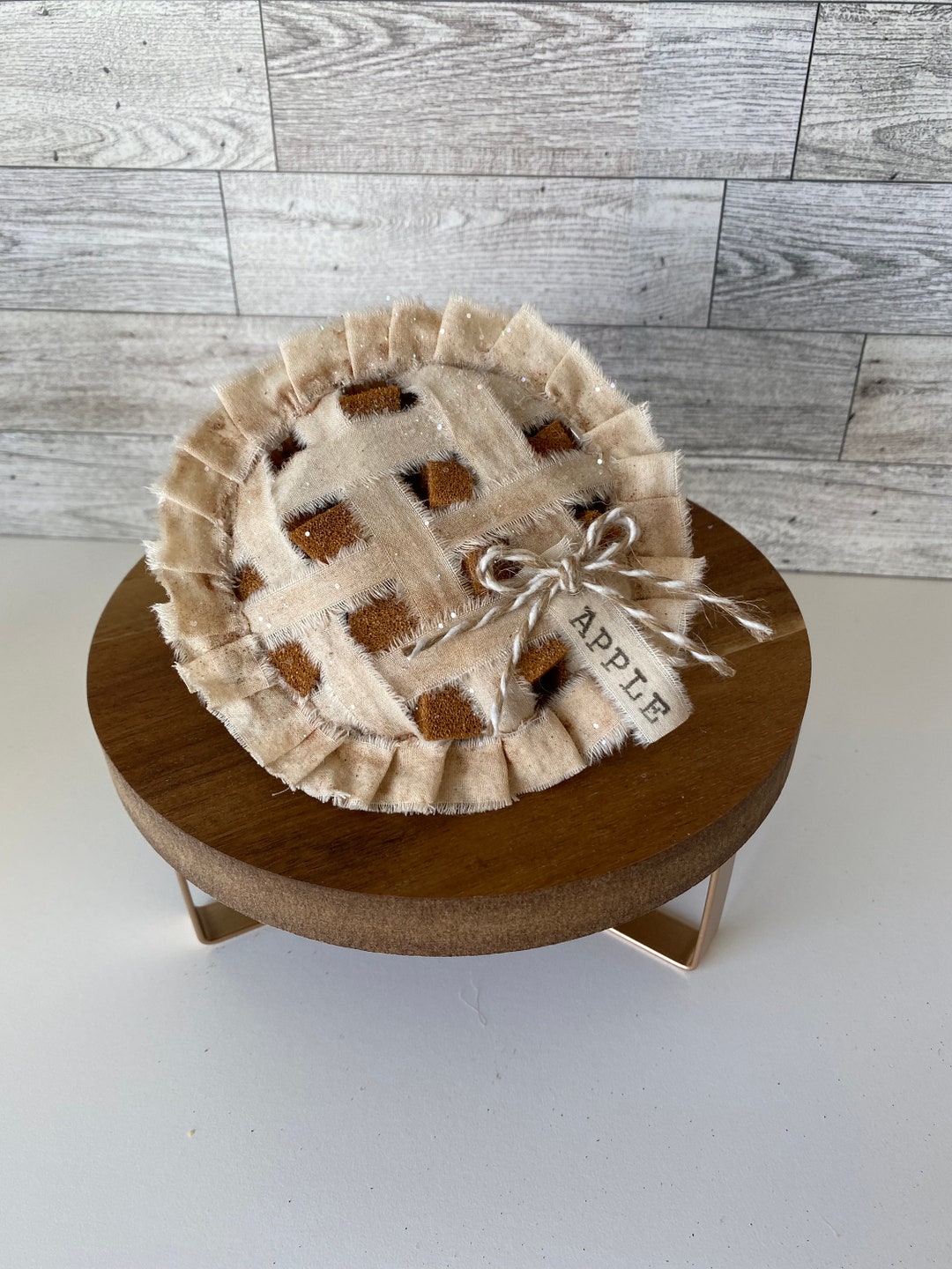 Faux Apple Pie Apple Pie Decor Tiered Tray Faux Apple Pie - Etsy