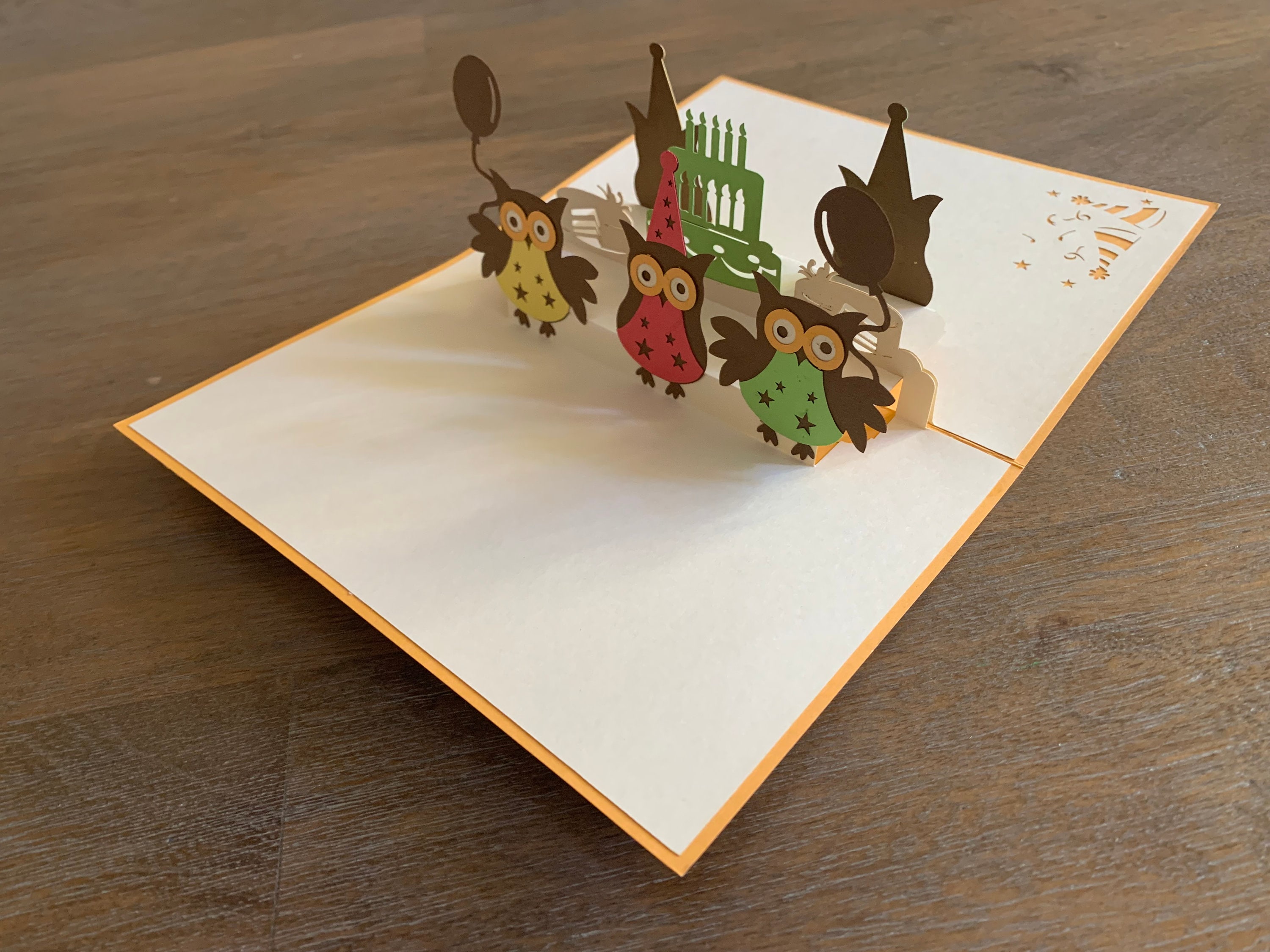 Owl Birthday Pop-up Card - Etsy