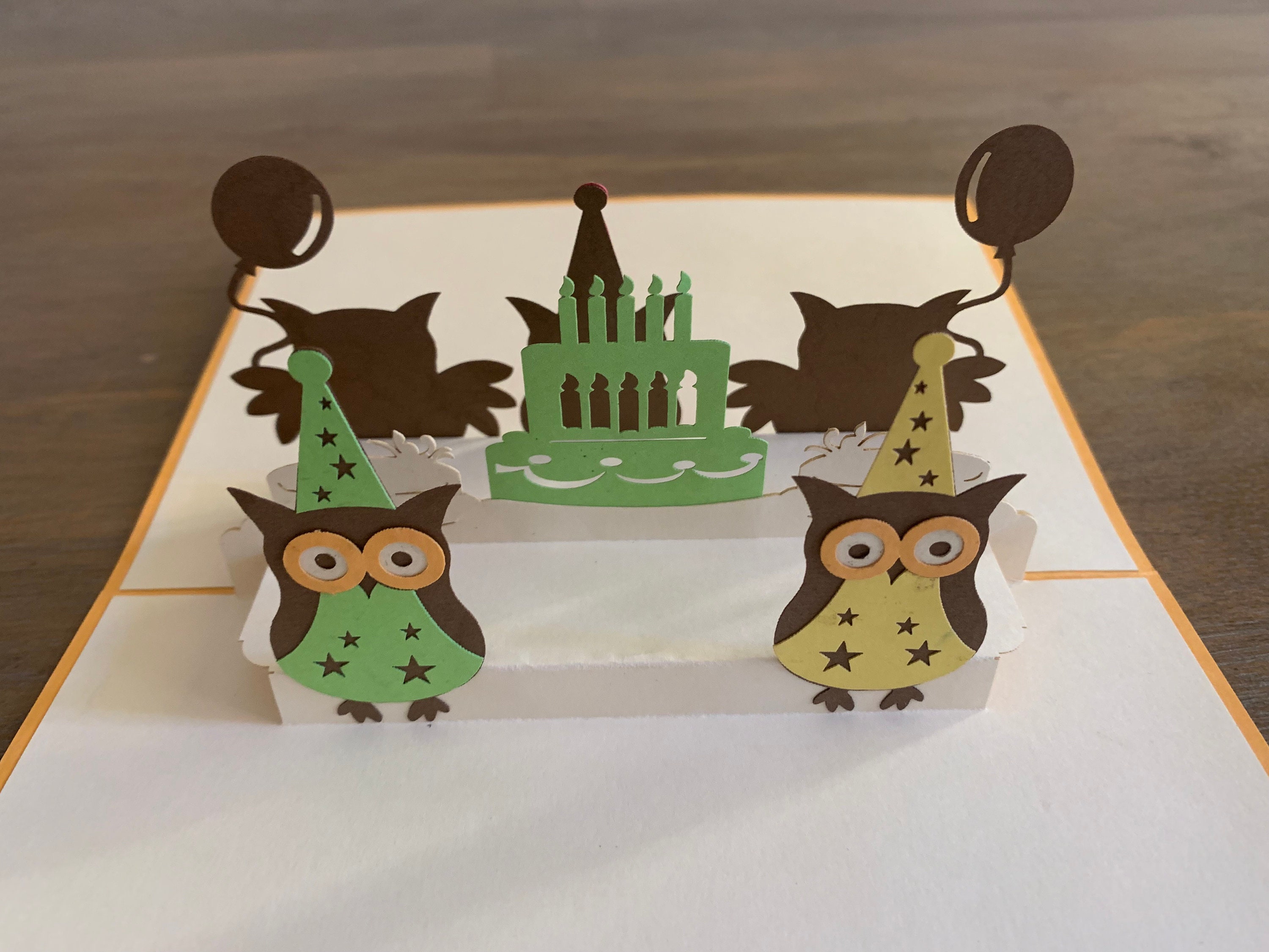 Owl Birthday Pop-up Card - Etsy