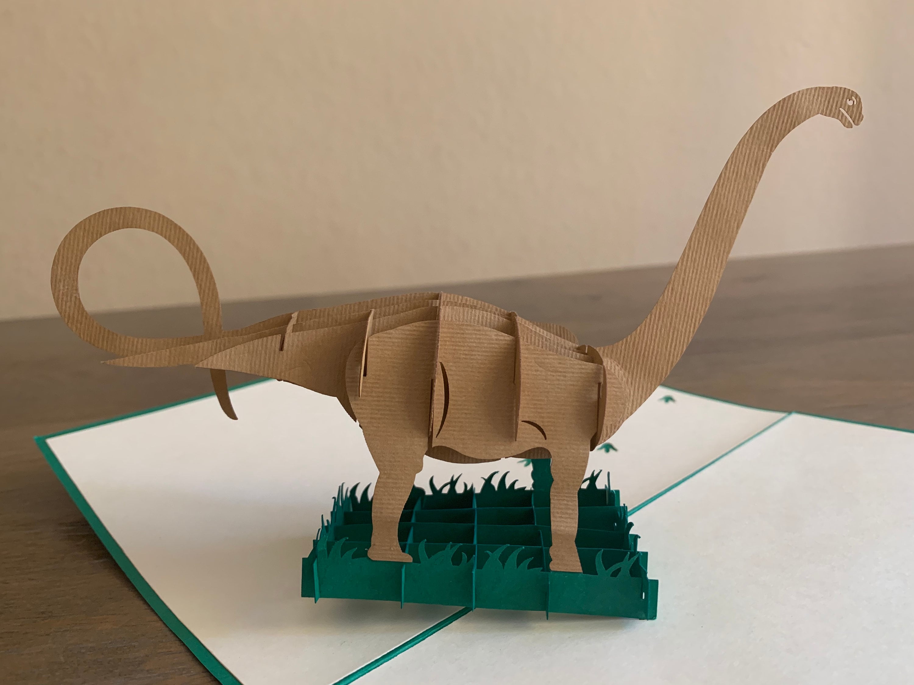 Dinosaur Pop up Card (barosaurus) - Etsy