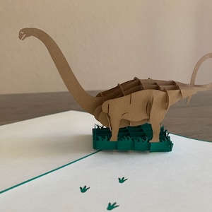 3D Dinosaur Pop up Card (barosaurus) - Etsy