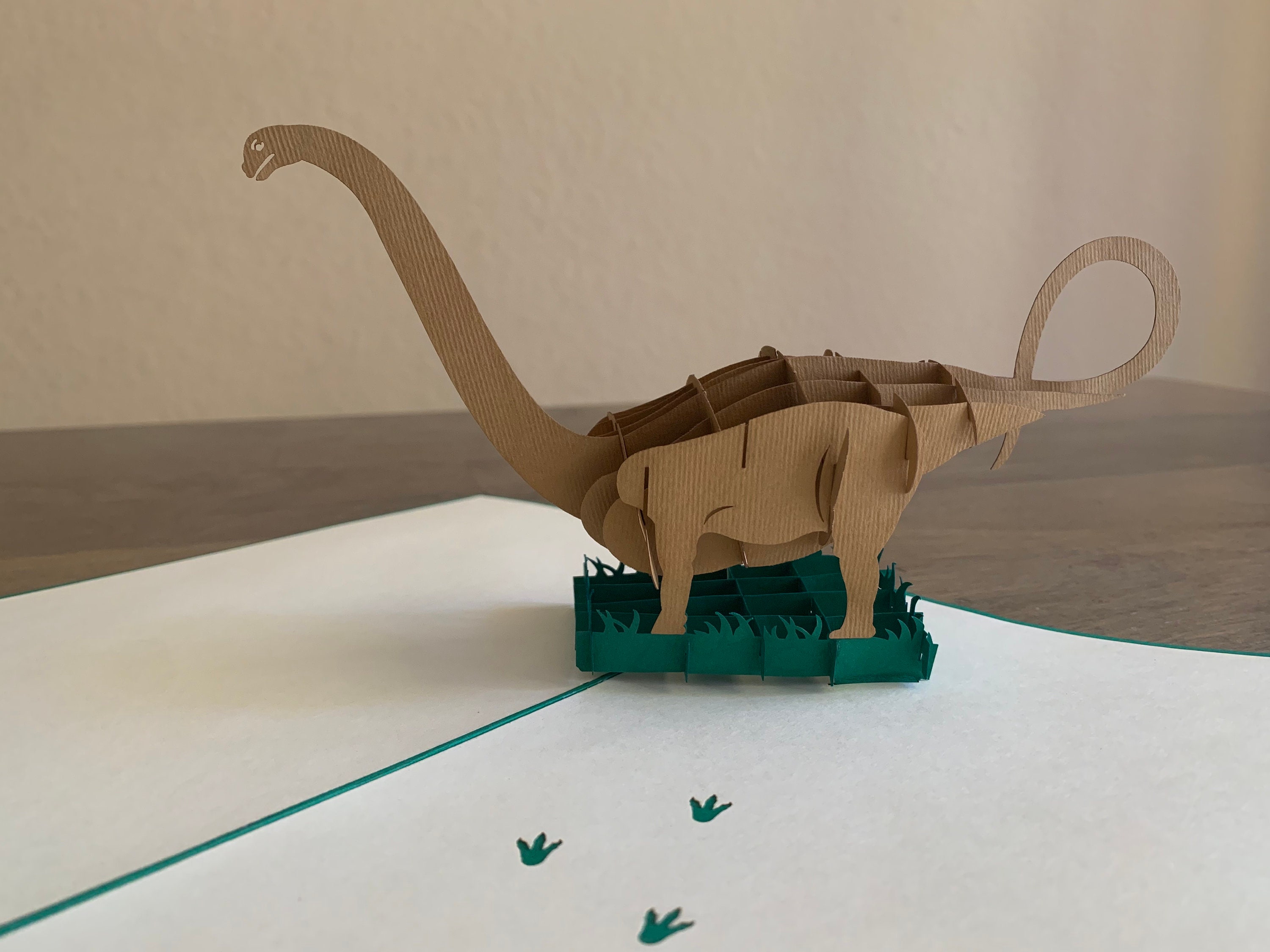 3D Dinosaur Pop up Card (barosaurus) - Etsy