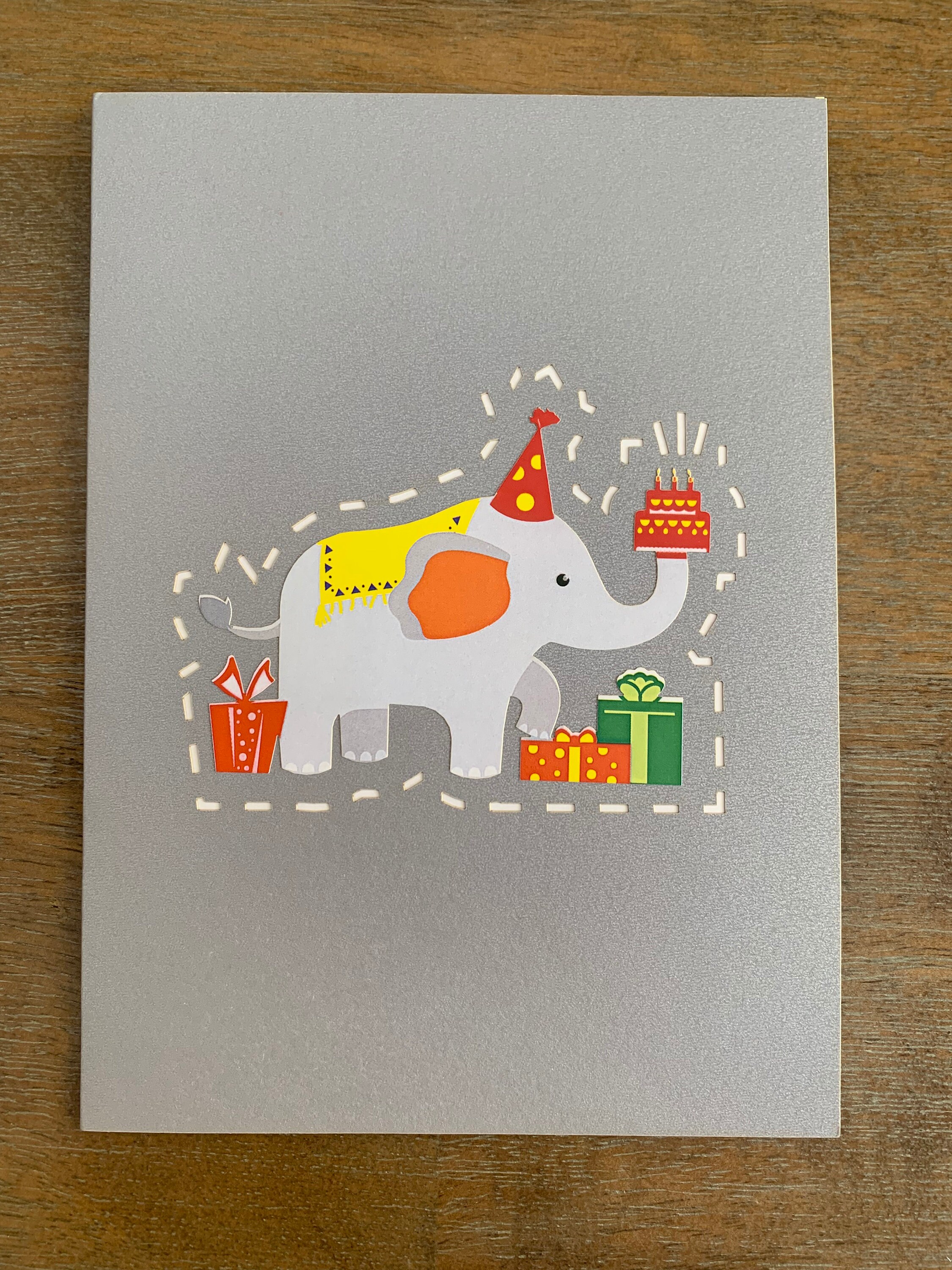 Birthday Elephant Pop up Card - Etsy