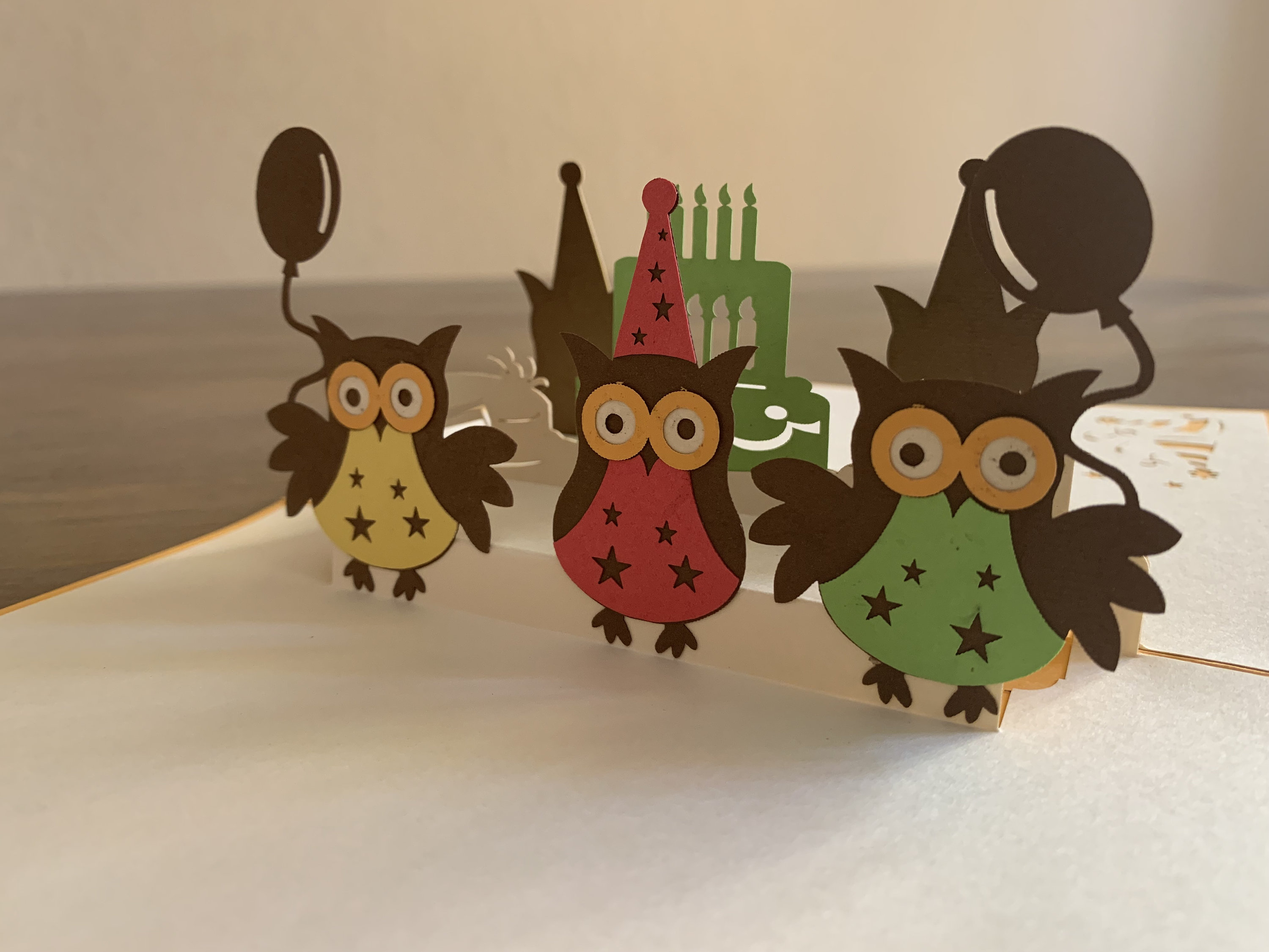 Owl Birthday Pop-up Card - Etsy