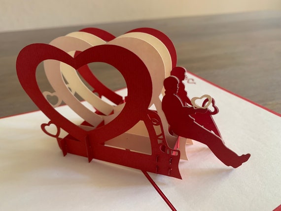 Heart Pop up Card | Etsy