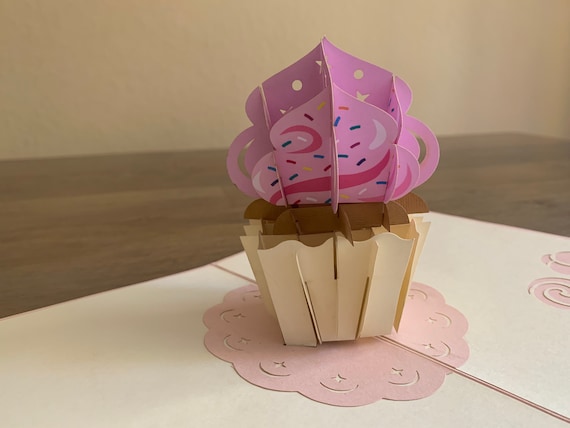 Birthday Cupcake Pop up Card | Etsy