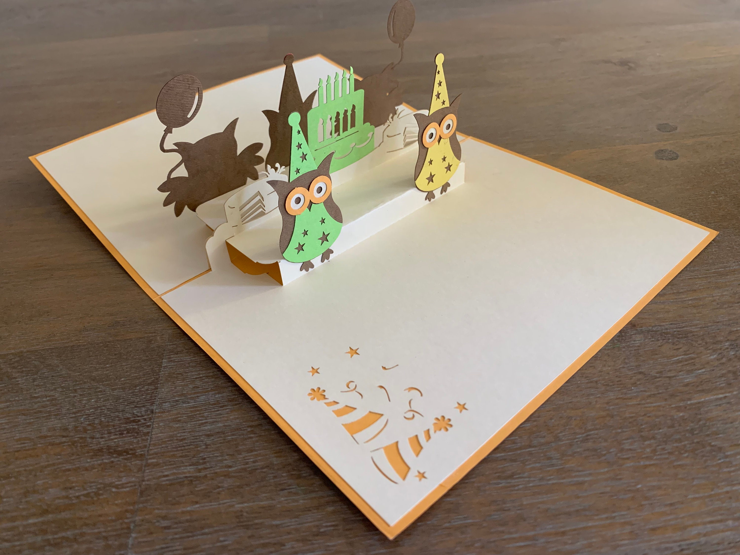 Owl Birthday Pop-up Card - Etsy