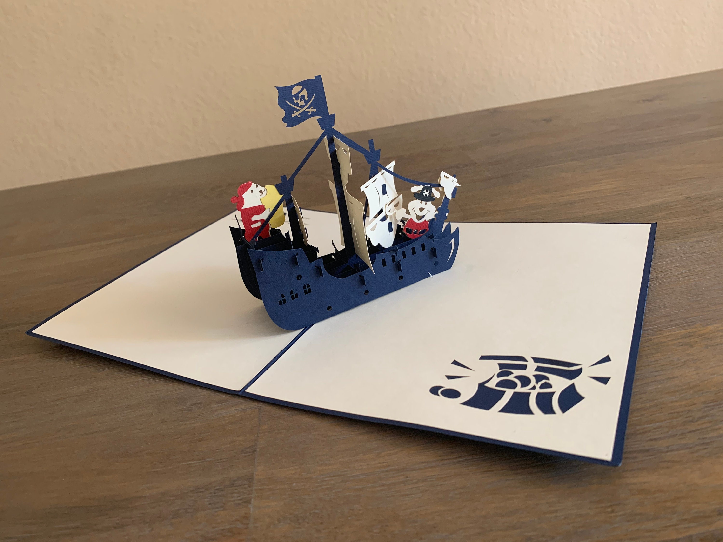 Pirate Ship Pop up Card（boat) - Etsy