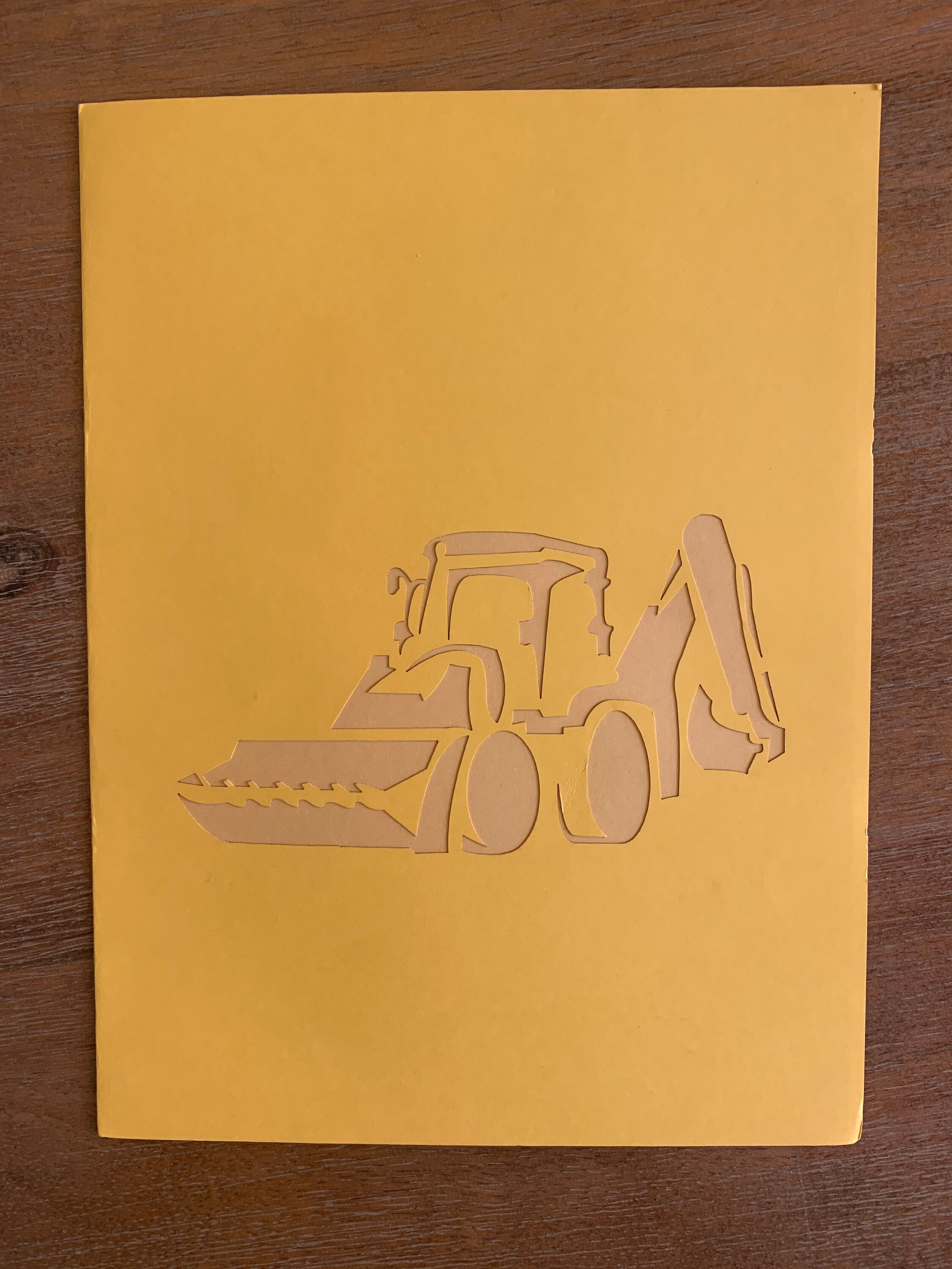 Digger Pop up Card - Etsy