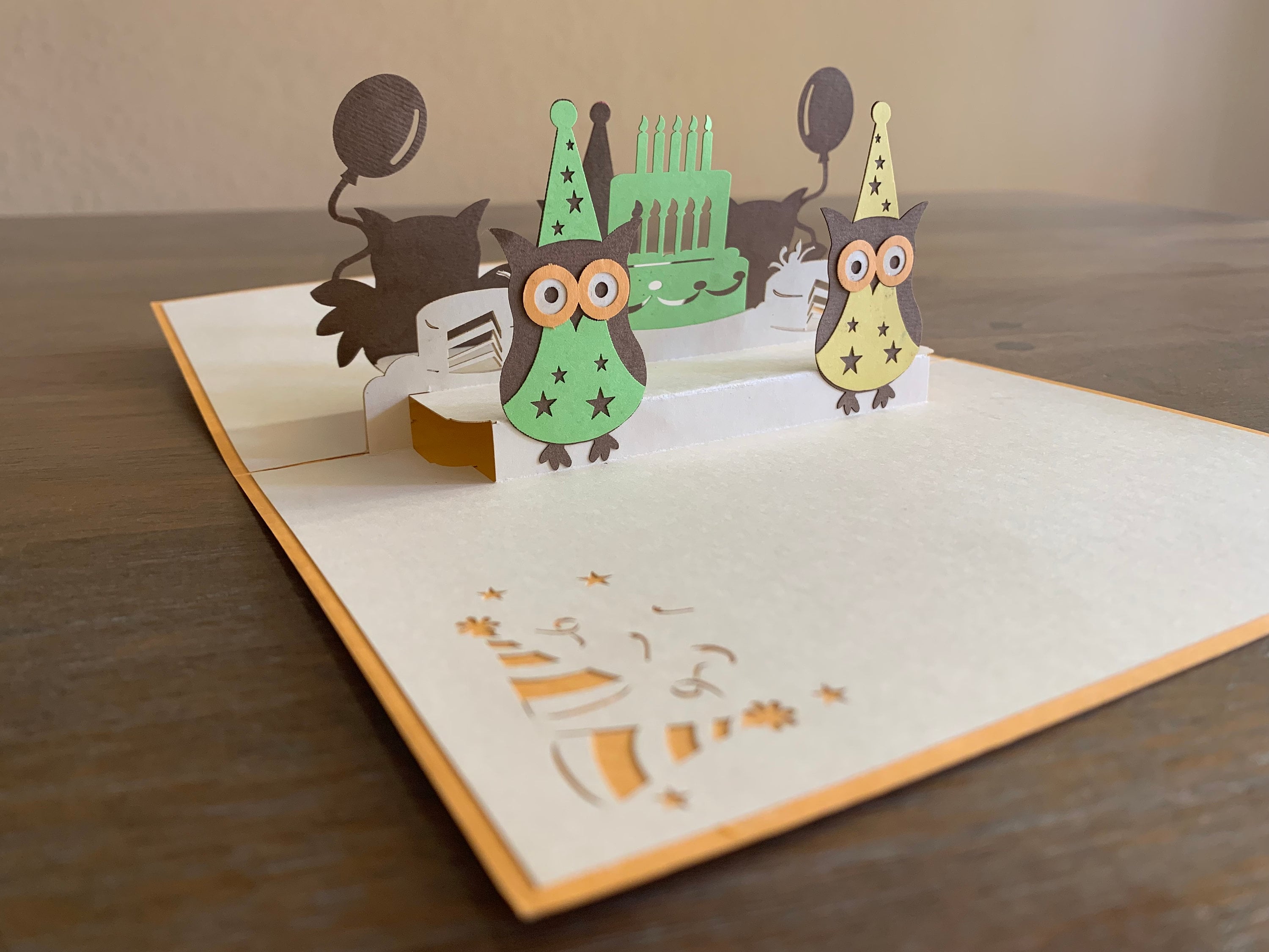 Owl Birthday Pop-up Card - Etsy