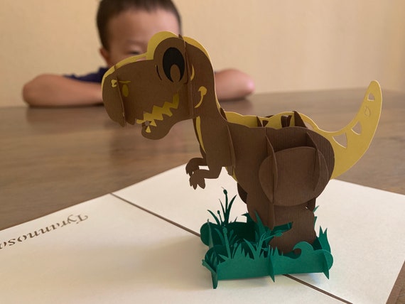 T Rax Pop up Card - Etsy