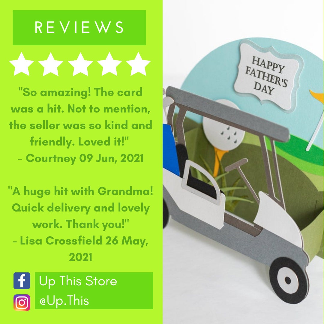 Golf Pop-up Card Birthday Personalized Customizable Card - Etsy Hong Kong