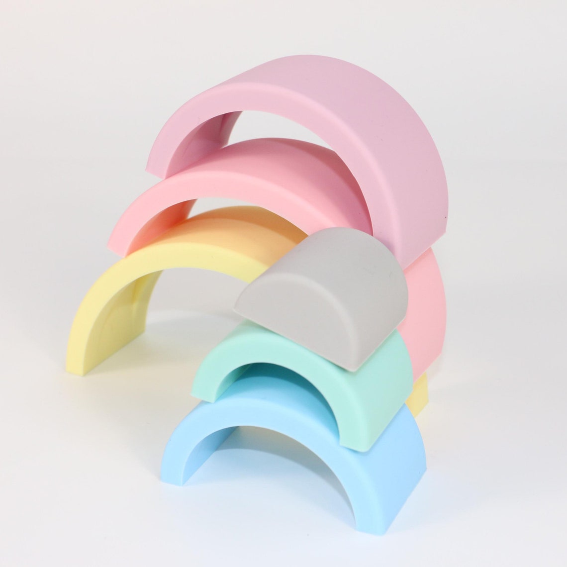 Mini Rainbow Arch Stacking Nesting Puzzle Blocks Montessori | Etsy