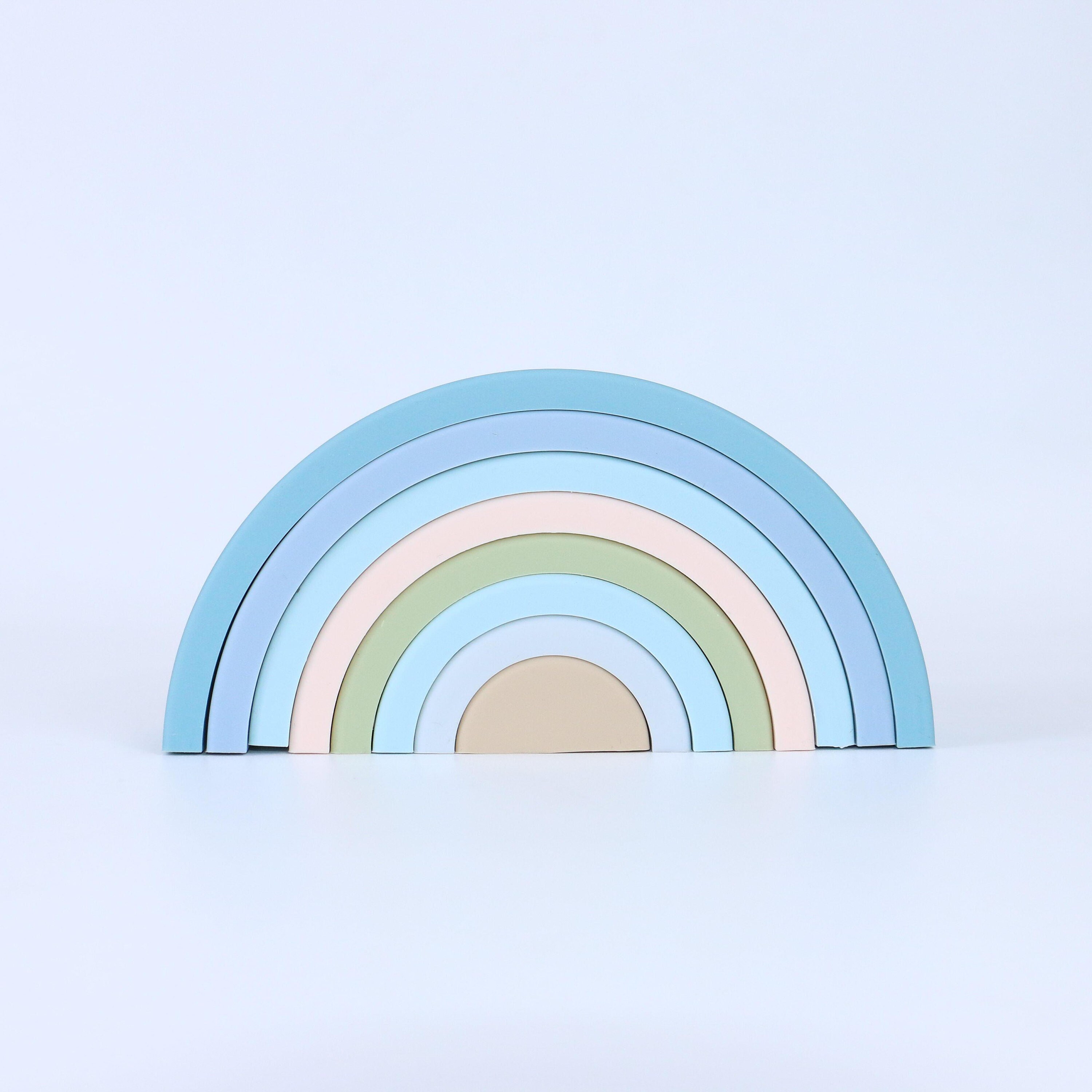 Rainbow Arch Stacking Nesting Puzzle Blocks Montessori | Etsy