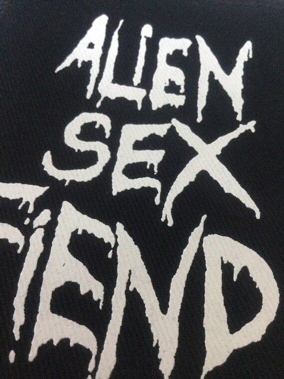 Alien Sex Fiend Hand Printed Patch Etsy