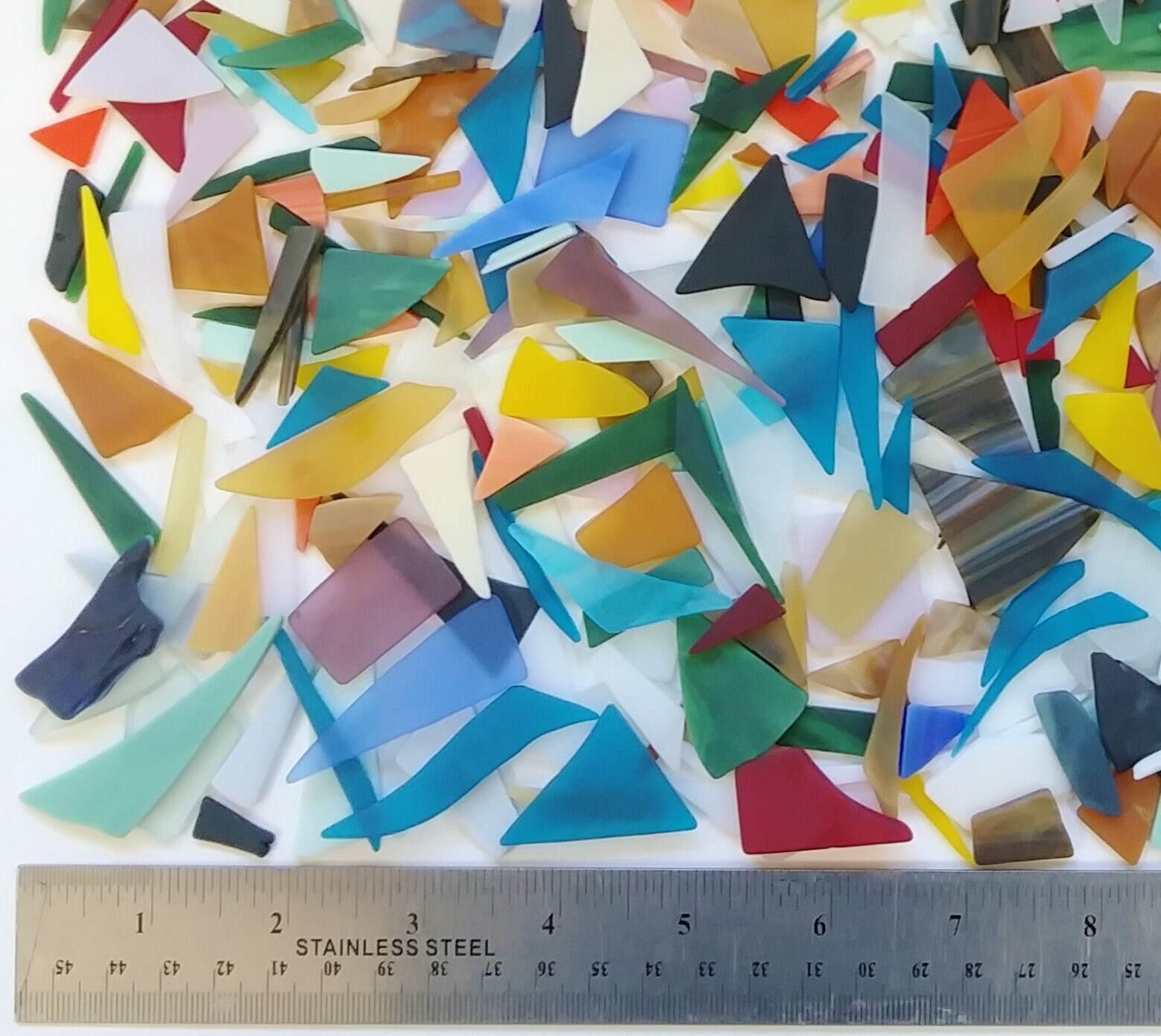 Tumbled Stained Glass-2 Pounds-small Glass Pieces for Crafts-multi ...