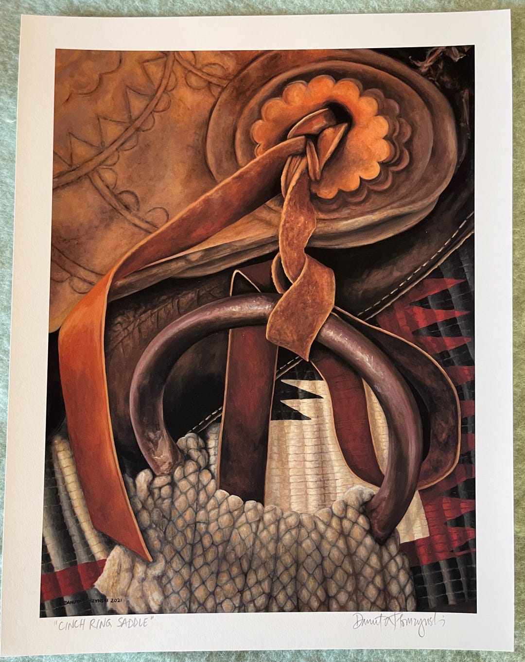 Print of My cinch Ring Saddle Original Oil Painting Printed on Paper ...