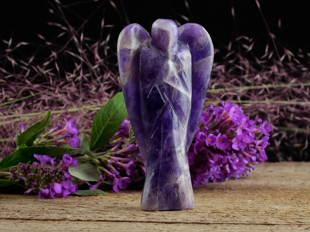 CHEVRON AMETHYST Crystal Angel - Guardian Angel Figurines, Home Decor ...