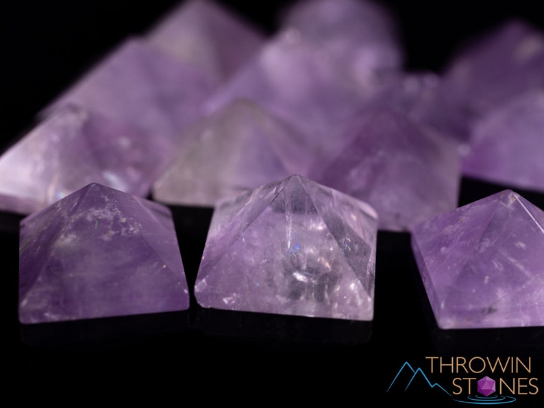 AMETHYST Crystal Pyramid Sacred Geometry Metaphysical - Etsy