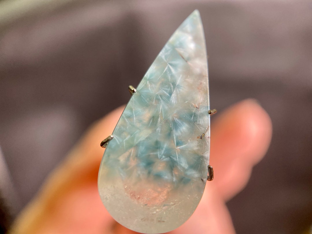 GILALITE Cabochon, Medusa Paraiba Quartz - Bicolor, Teardrop ...