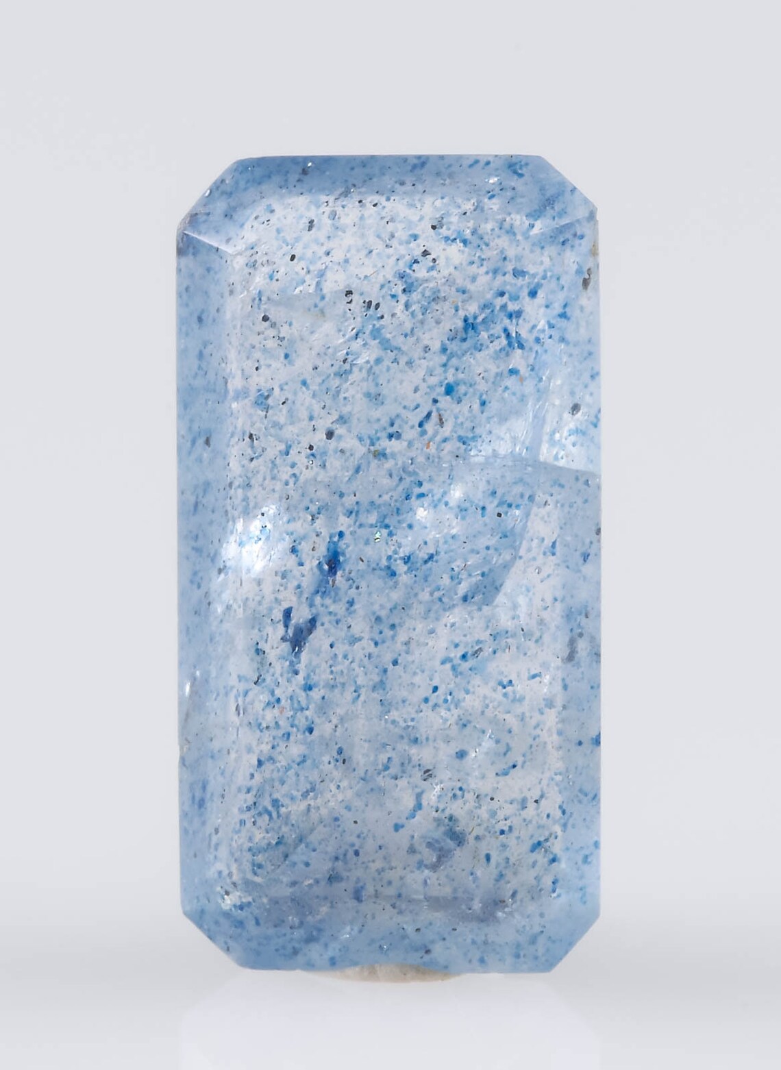 Blue Quartz LAZULITE 1CT : Emerald Cut Faceted Gemstone, Jewelry Making ...