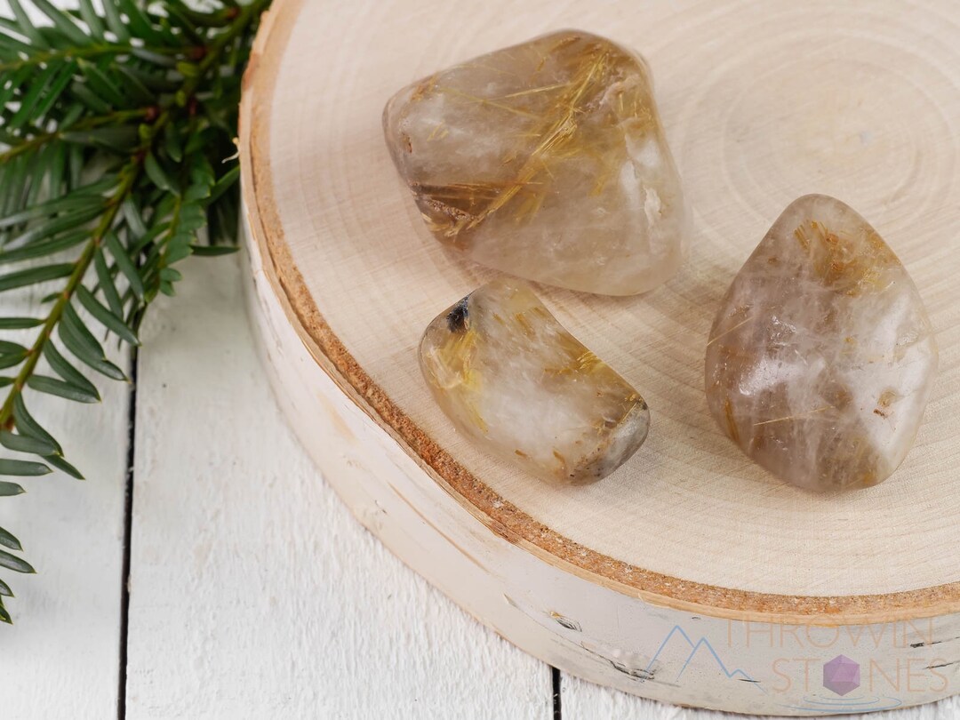 GOLDEN RUTILATED QUARTZ Tumbled Stones Tumbled Crystals, Self Care ...