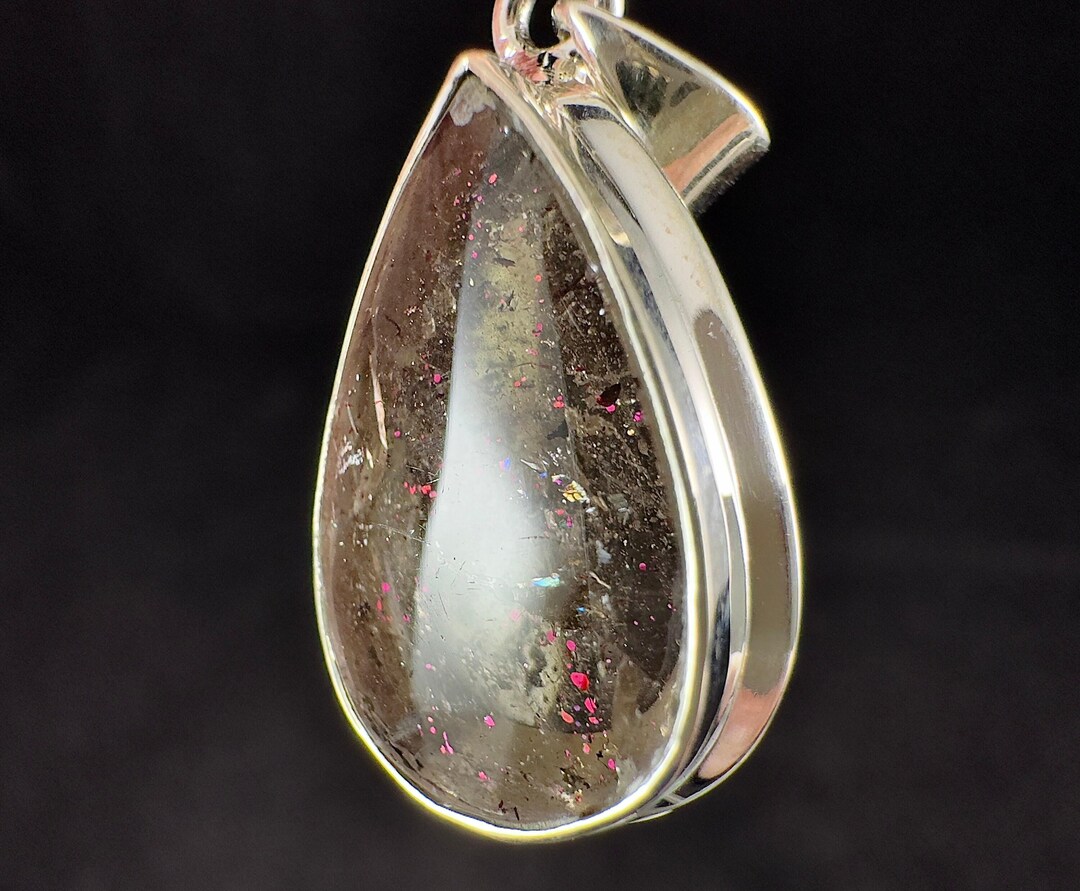 COVELLITE Pink Fire Quartz Crystal Pendant - Fine Jewelry, Healing ...