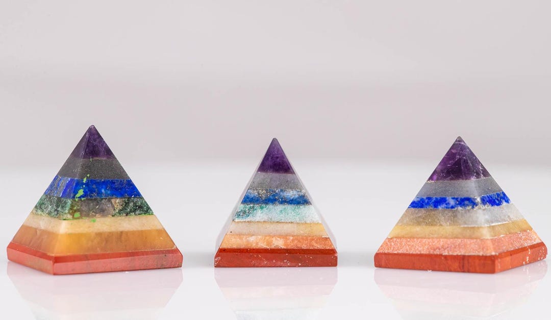 7 Chakra Crystal Pyramid - Sacred Geometry, Metaphysical, Healing ...