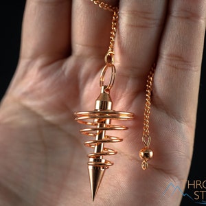 Spiral COPPER Pendulum Divination, Metaphysical, Healing Crystals and ...