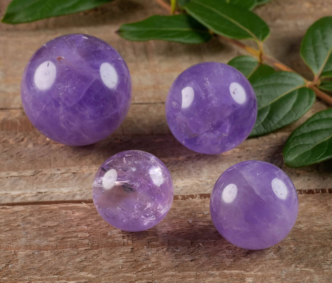 AMETHYST Crystal Sphere Crystal Ball Birthstone - Etsy