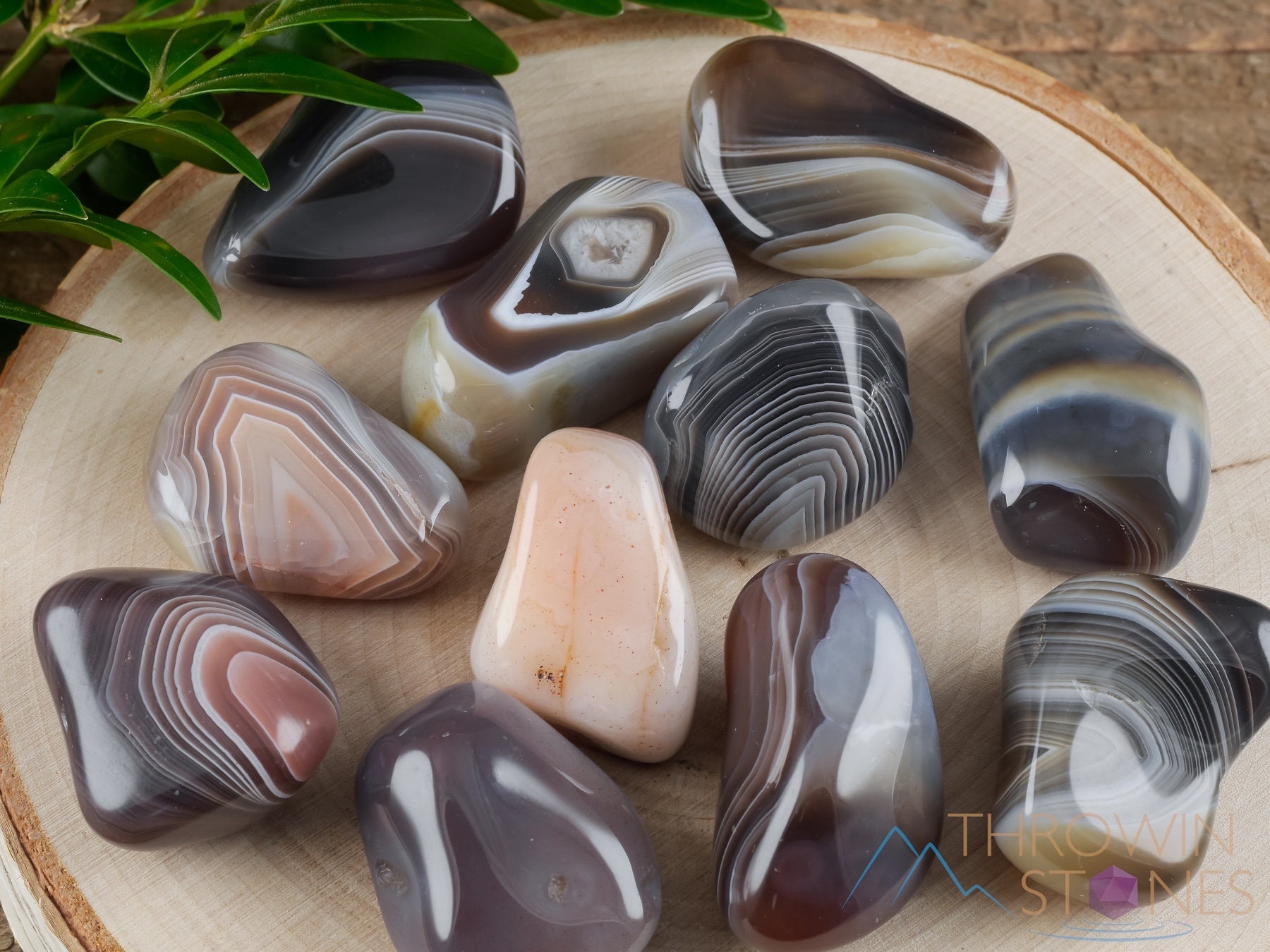 BANDED AGATE Tumbled Stones Tumbled Crystals Self Care | Etsy