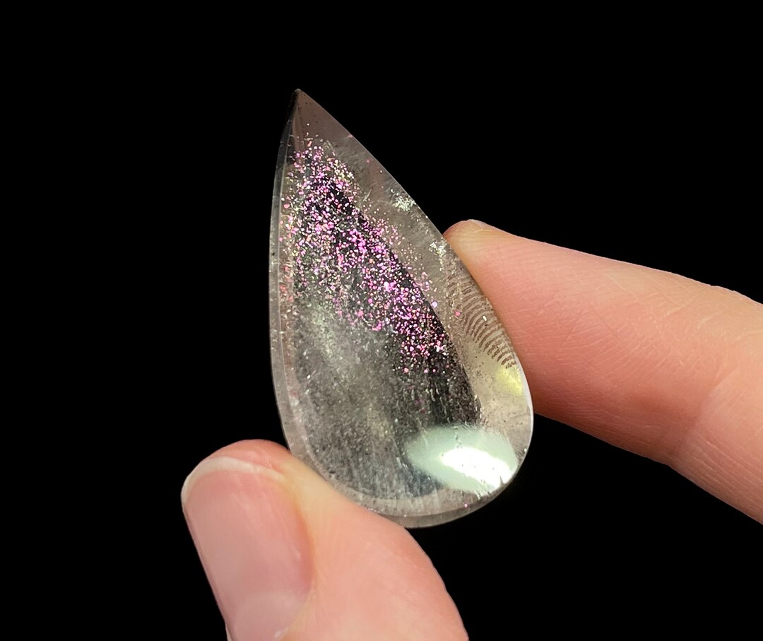 COVELLITE Pink Fire Quartz Crystal - Teardrop - Gemstones, Jewelry ...