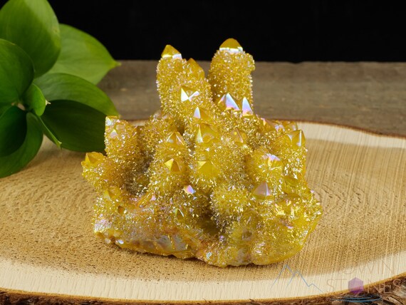 AURA QUARTZ Sunshine Yellow Large Rainbow Quartz Crystal - Etsy