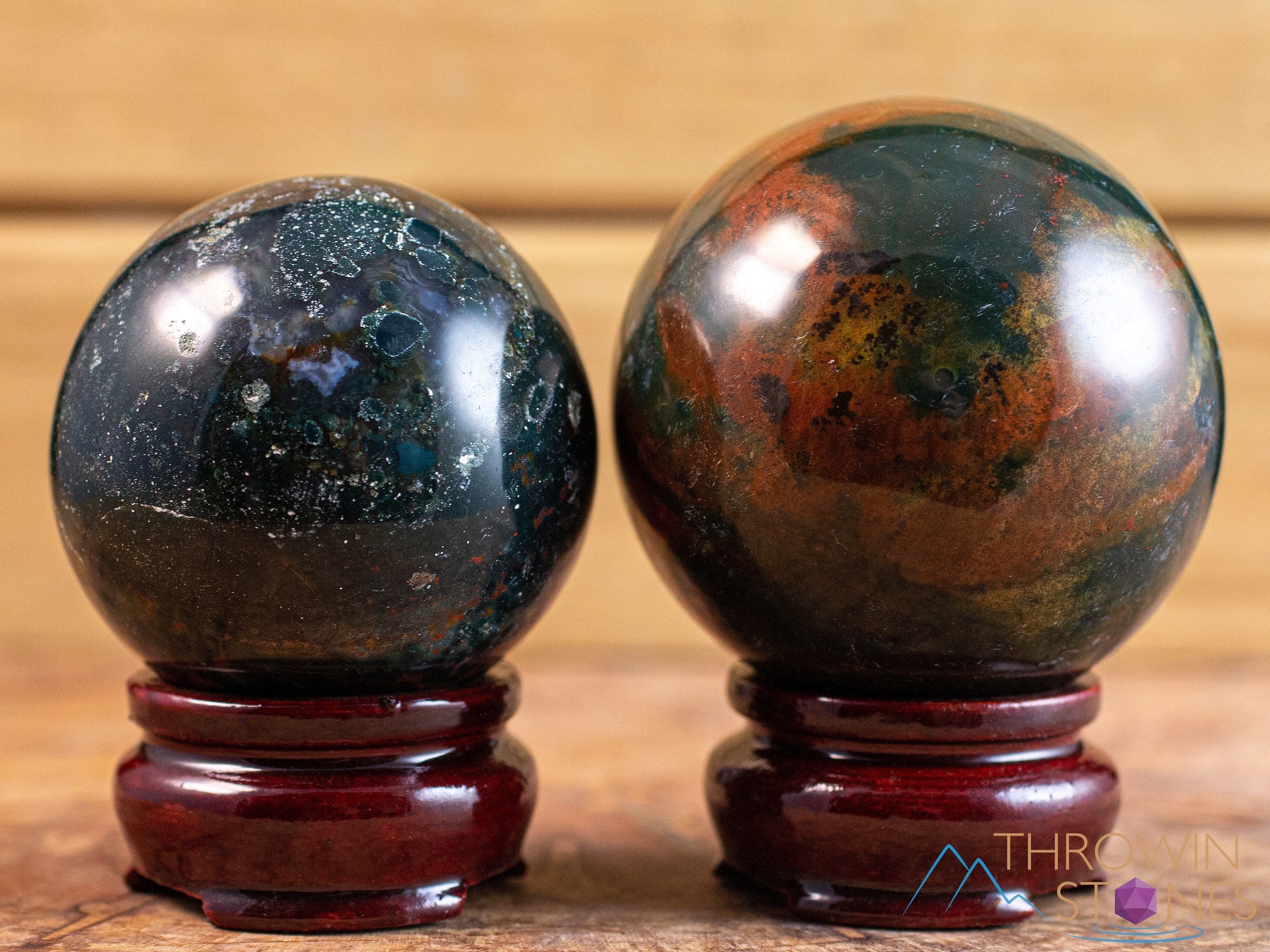 HELIOTROPE BLOODSTONE Crystal Sphere Large Crystal Ball - Etsy
