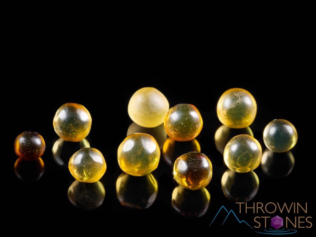 Mexican AMBER Crystal Sphere - Mini Marbles, Crystal Ball, Jewelry ...