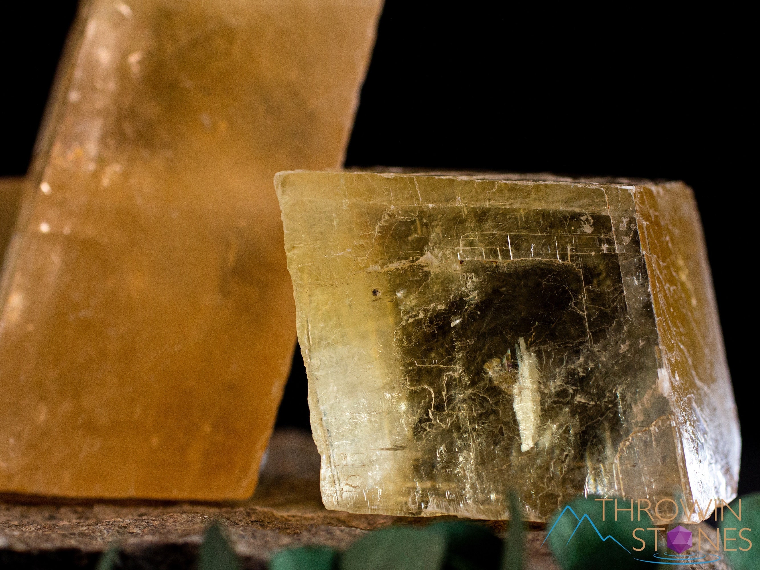 Yellow CALCITE Raw Crystal Medium Rhombohedron | Etsy
