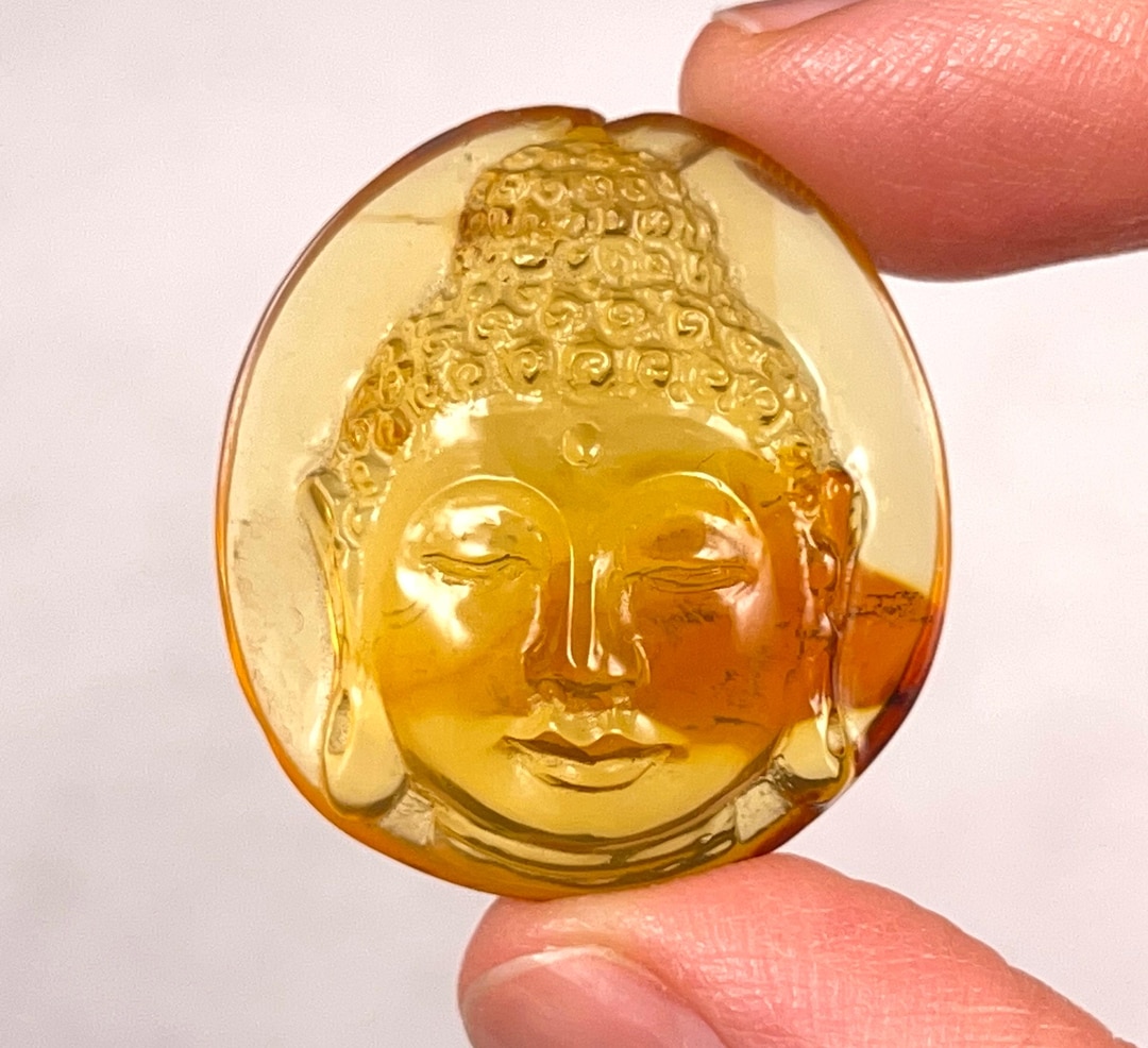 AMBER Crystal Buddha - Crystal Carving, Housewarming Gift, Home Decor ...