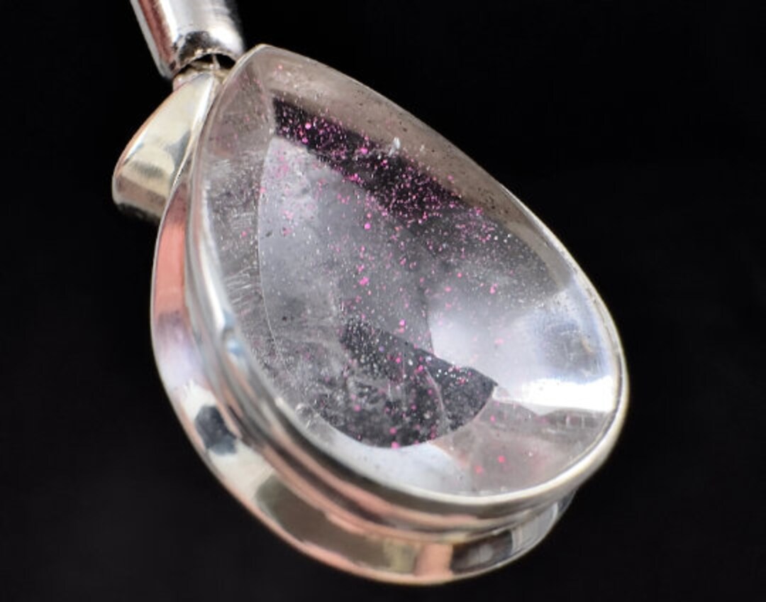 COVELLITE Pink Fire Quartz Crystal Pendant Fine Jewelry, Healing ...