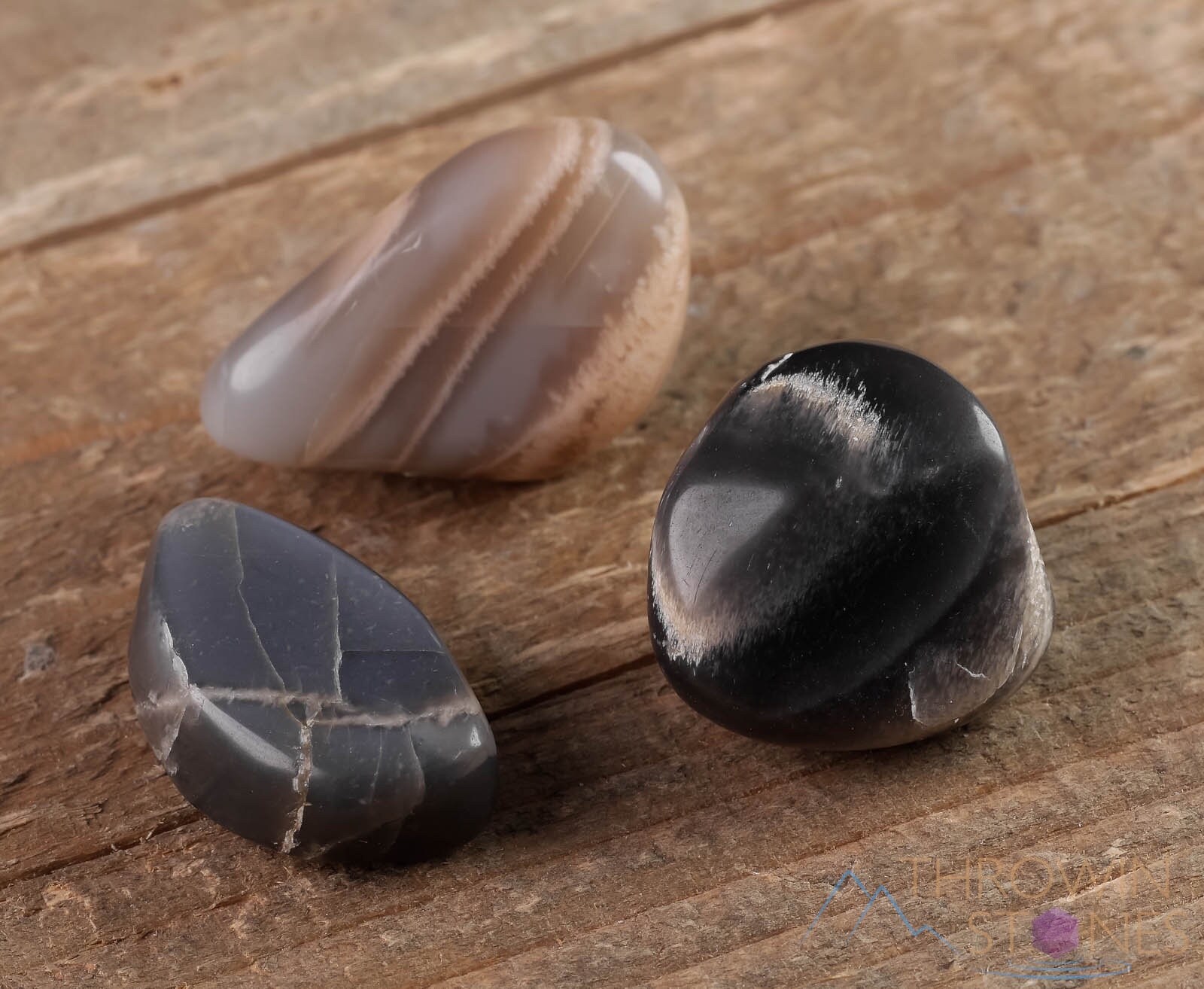 Gray MOONSTONE Tumbled Stones Tumbled Crystals Self Care | Etsy