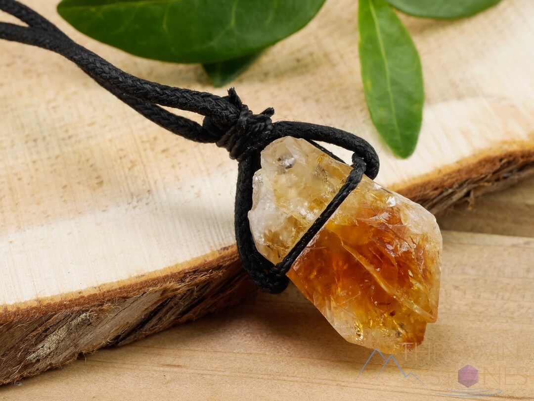 Raw CITRINE Crystal Necklace Raw Crystal Necklace, Raw Birthstone ...