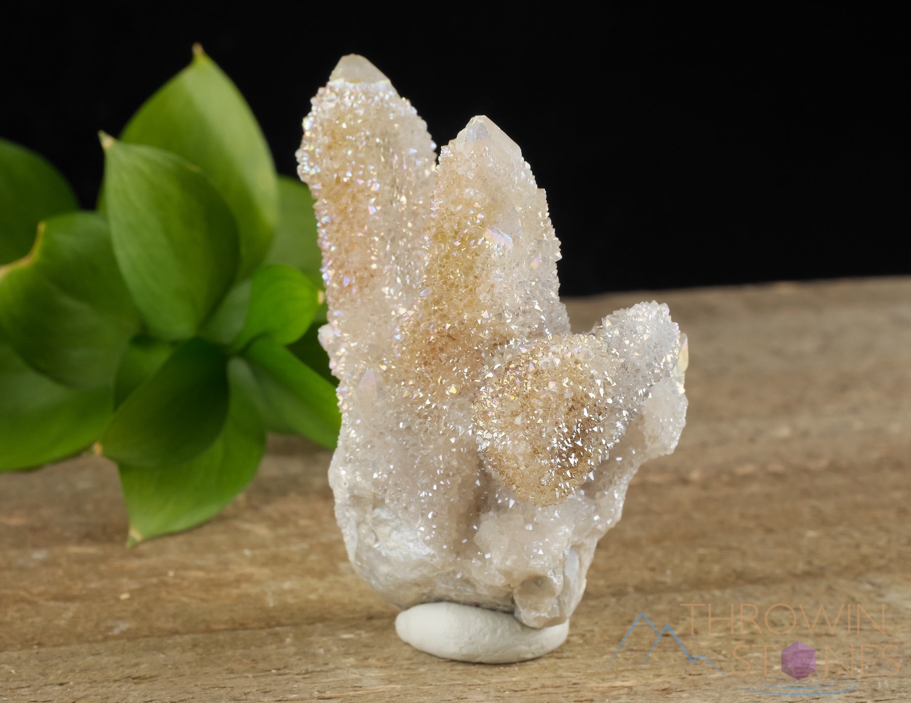 AURA QUARTZ Angel White - Rainbow Quartz Crystal, Crystal Cluster ...