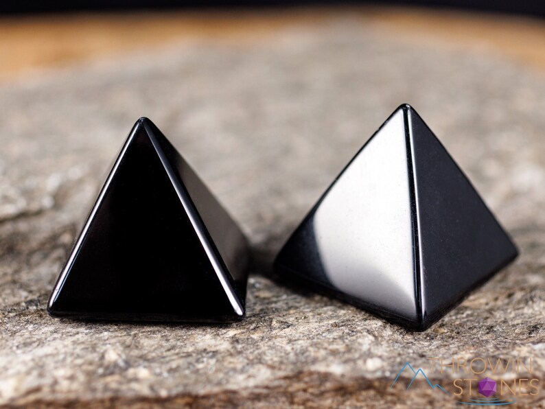 OBSIDIAN Crystal Pyramid Sacred Geometry Metaphysical - Etsy