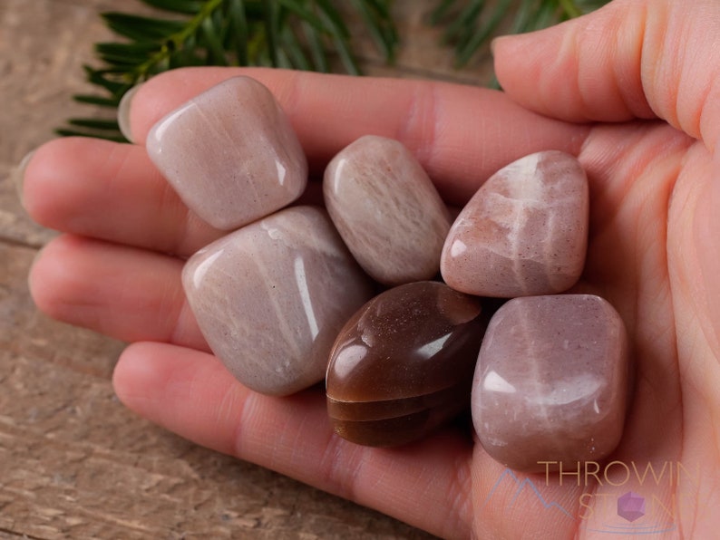 Brown MOONSTONE Tumbled Stones Tumbled Crystals Self Care - Etsy