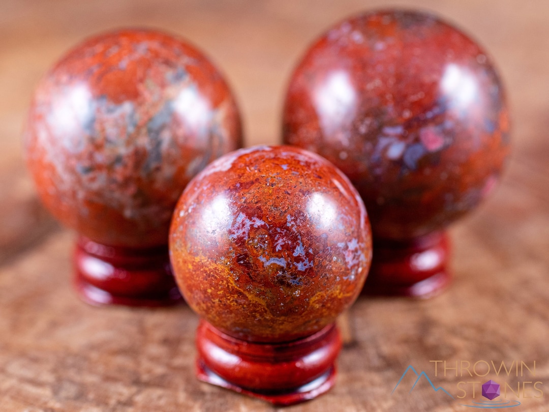 RED JASPER Crystal Sphere - Crystal Ball, Housewarming Gift, Home Decor ...