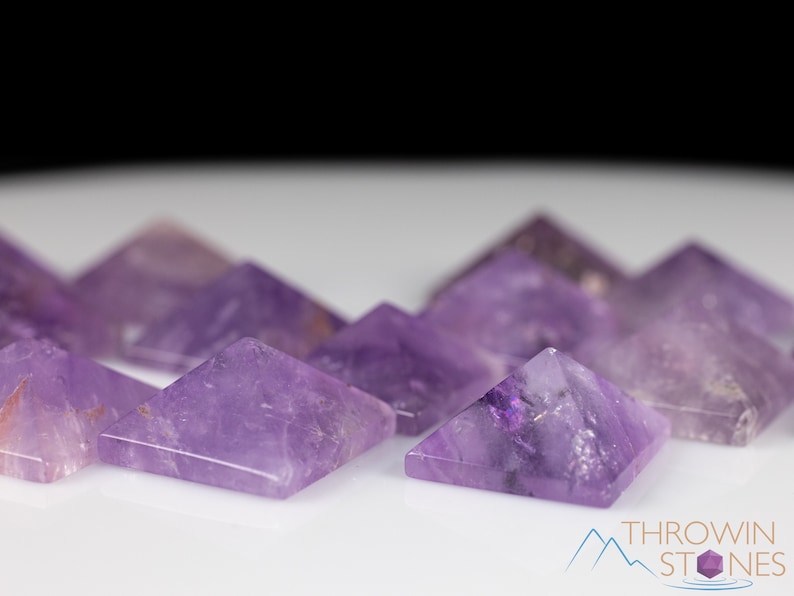AMETHYST Crystal Pyramid Sacred Geometry Metaphysical - Etsy