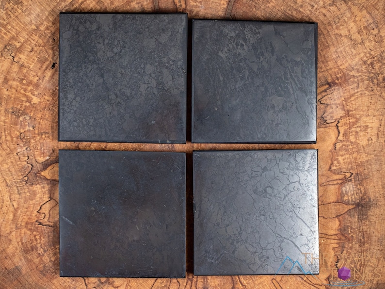SHUNGITE Crystal Plate - Disc, Square, Hexagon, Irregular Quality - EMF ...