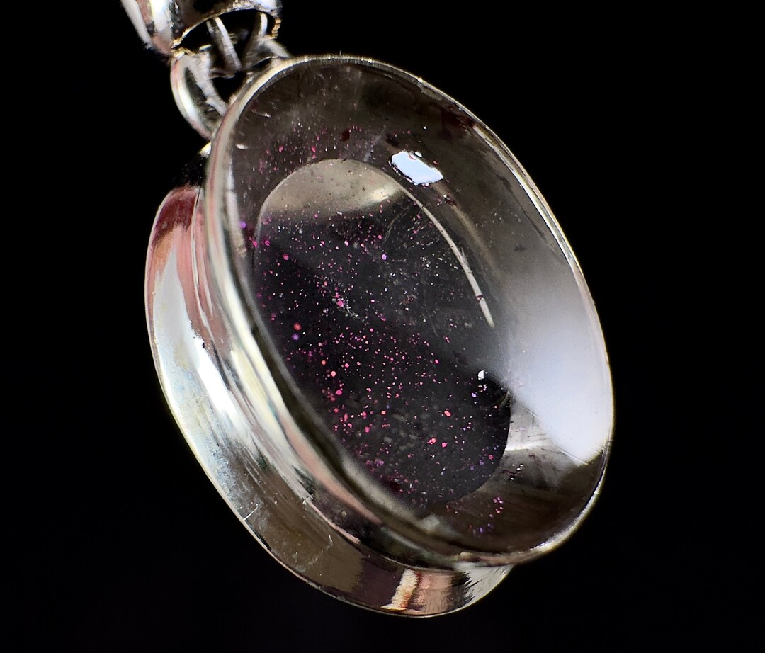 COVELLITE Pink Fire Quartz Crystal Pendant Fine Jewelry, Healing ...