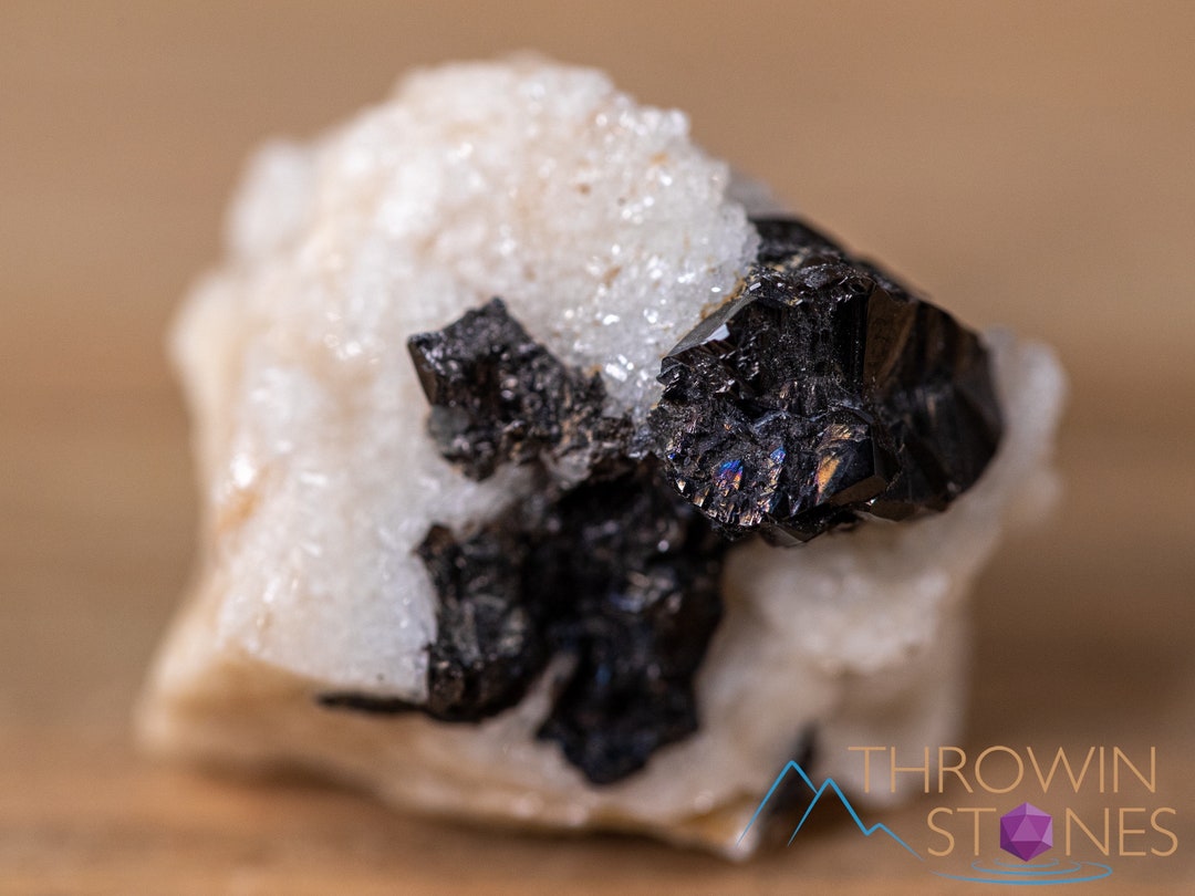 CASSITERITE on ALBITE Raw Crystal Cluster - Housewarming Gift, Home ...