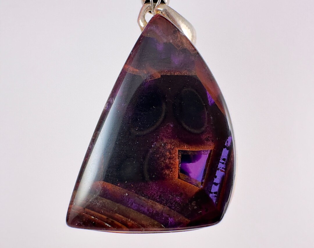Portal AMETHYST Crystal Pendant Trapiche Star Amethyst With HEMATITE ...
